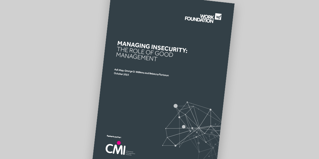 Managing Insecurity Report - The role of good management - CMI