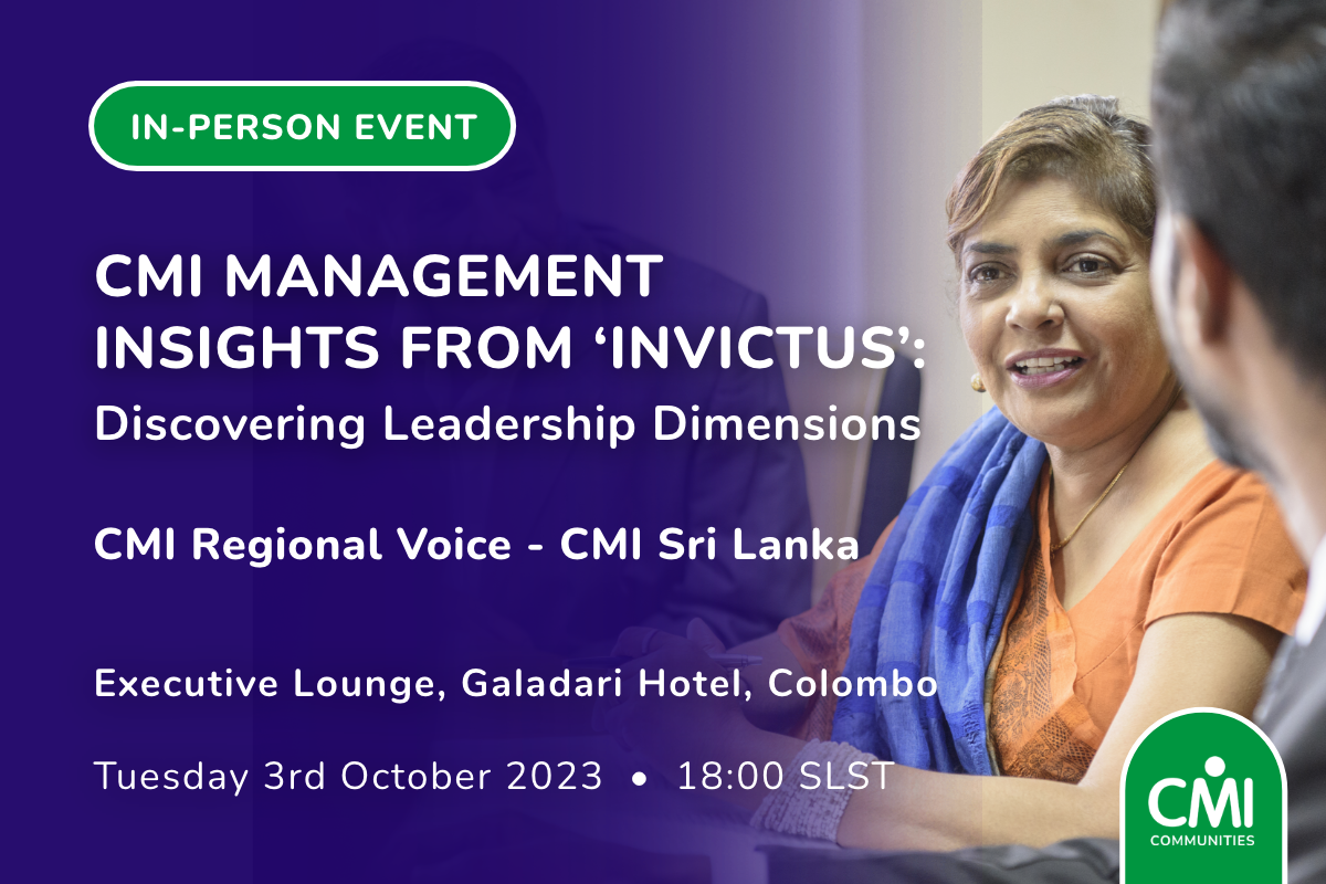 CMI Management Insights from 'Invictus' - CMI